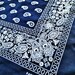 Dark Blue PAISLEY BANDANA, Navy Cotton Bandana, Kaiser Collection ...