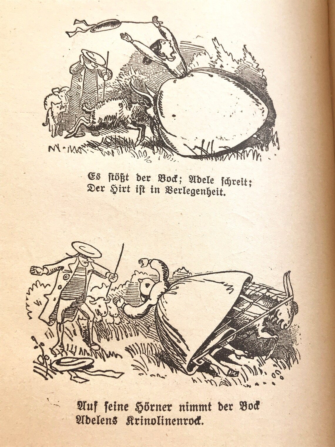 Abt. 1915 Old GERMAN CARTOON BOOK Wilhelm Busch 250 - Etsy