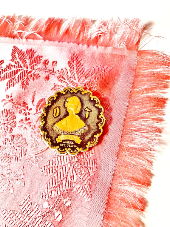 Classic SILK DAMASK TRACHTEN Dirndl Scarf Pink Austrian - Etsy