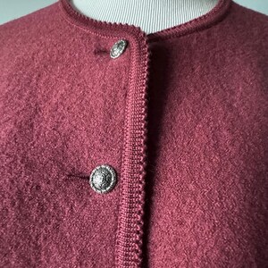 Sz 16 BOILED WOOL GEIGER Jacket, Made in Austria, Dusty Berry, Trachten ...