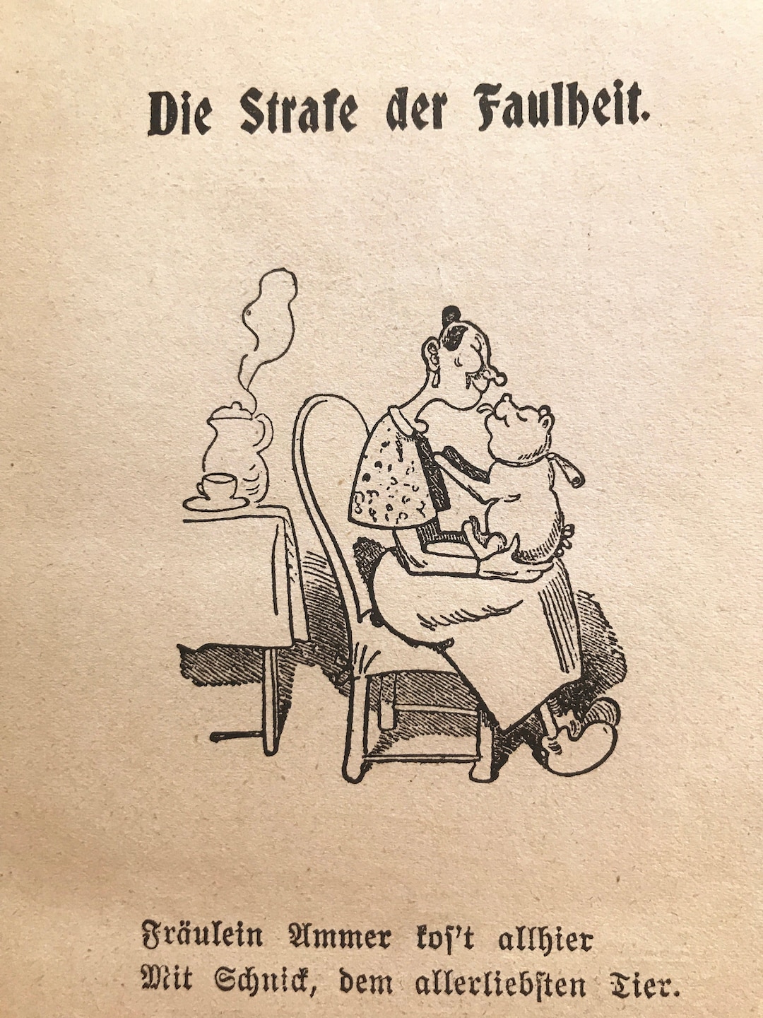 Abt. 1915 Old GERMAN CARTOON BOOK, Wilhelm Busch, 250 Pictures, Humor ...