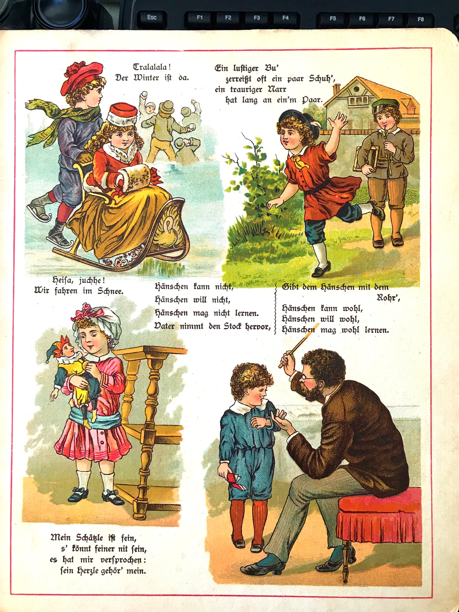 Victorian Old GERMAN CHILDREN Book Stiff Boards Chromo - Etsy