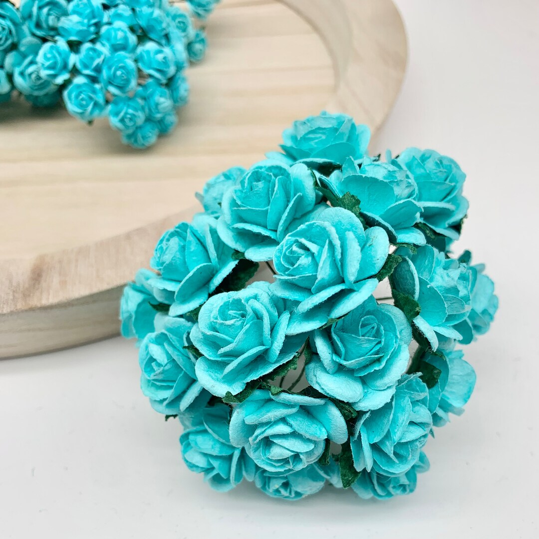 20 X Mulberry Paper Flowers Open Roses - 10mm, 15mm, 20mm or 25mm ...