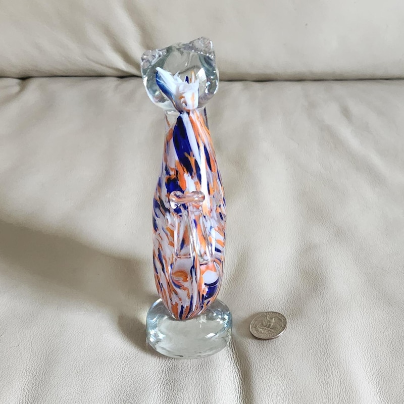 Vintage Murano Glass Cat - Etsy
