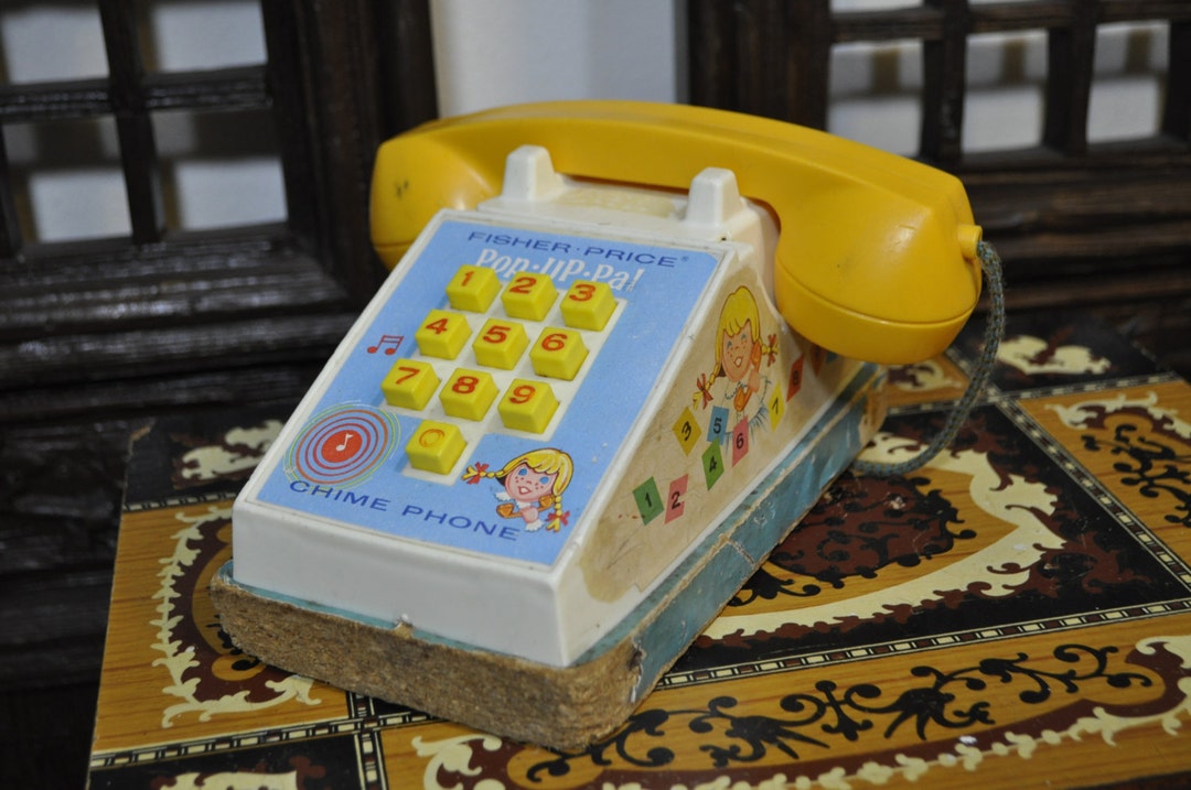 Vintage Fisher Price POP UP Pal Chime Phone Toy From 1968 - Etsy