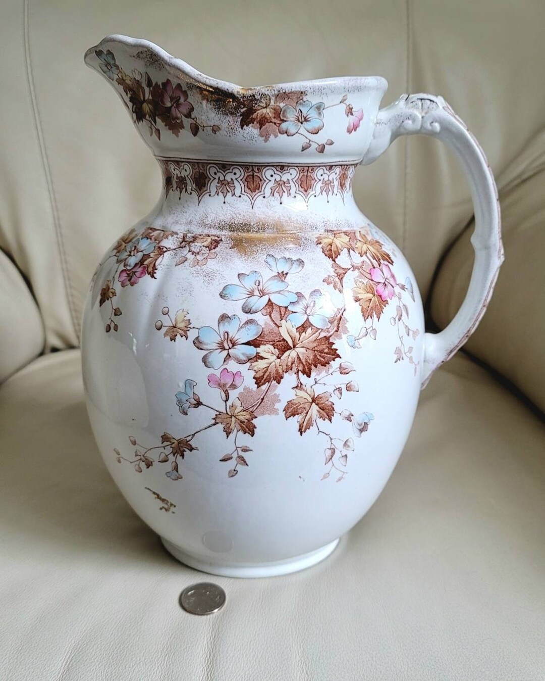Antique SEVERN Rd No 181002 Ironstone Large Water Jug Pitcher, England ...