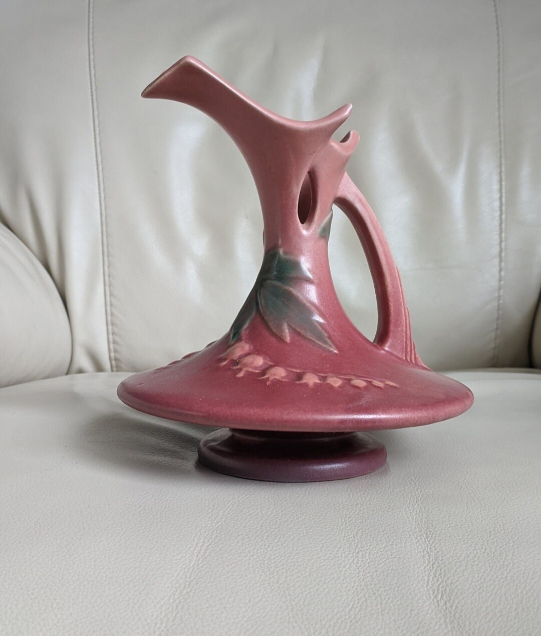Late 1930s Roseville Pottery Bleeding Heart Pattern Ewer. Beautiful ...