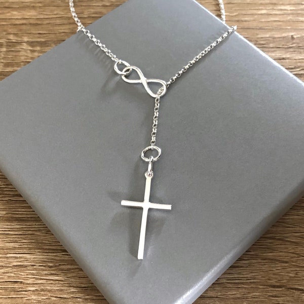 Infinity Cross Necklace - Etsy