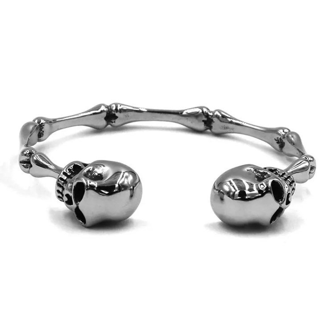 Stainless Steel Skull Cuff - Etsy