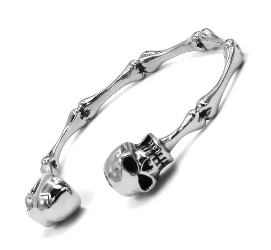 Stainless Steel Skull Cuff - Etsy