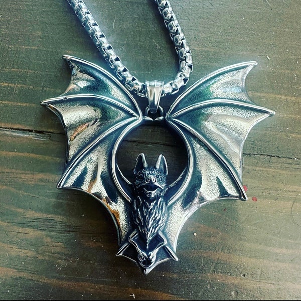 Bat Necklace - Etsy