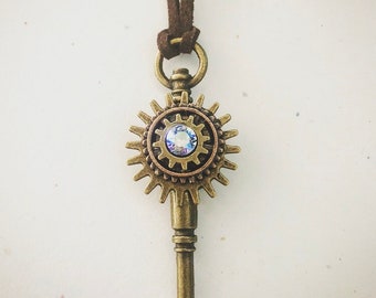 Clock Key Necklace | Etsy
