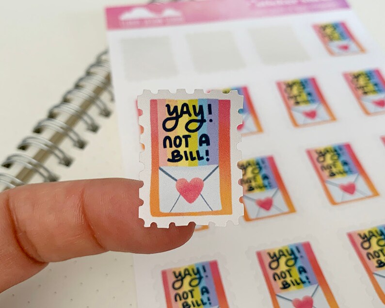 Yay Not a Bill Happy Mail Postage Stamp-shaped for Invites Pen - Etsy