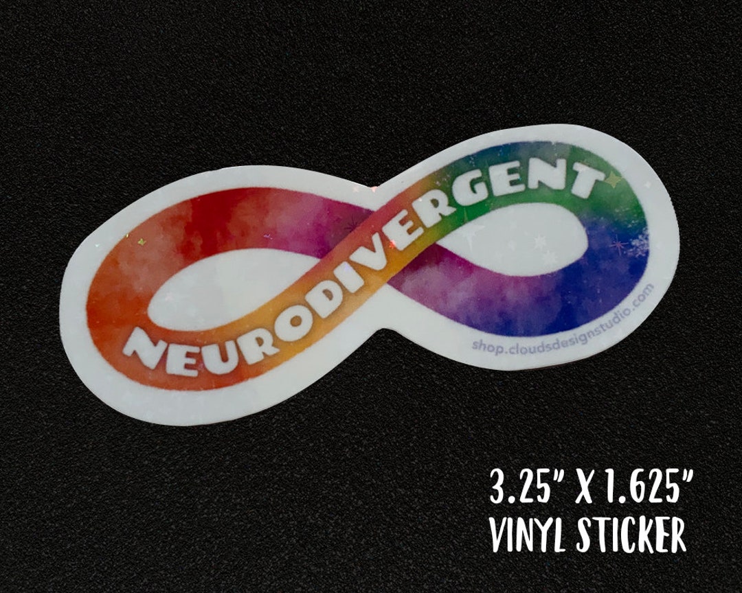Neurodivergent Infinity Symbol 3.25 X 1.625 Homemade Laminated Vinyl ...