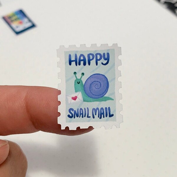 Snail Mail Stamp - Etsy