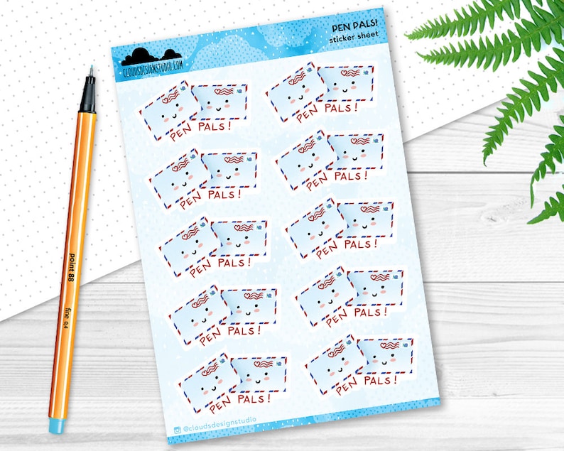 Pen Pal Buddies Envelope Letter Writing and Packaging Sticker - Etsy