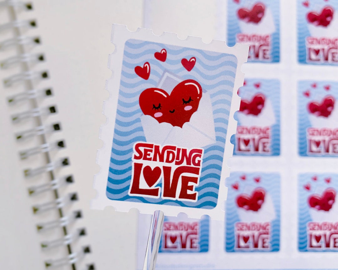 Oversized Stamp Shaped Sending Love Pen Pal Small Business Owner ...