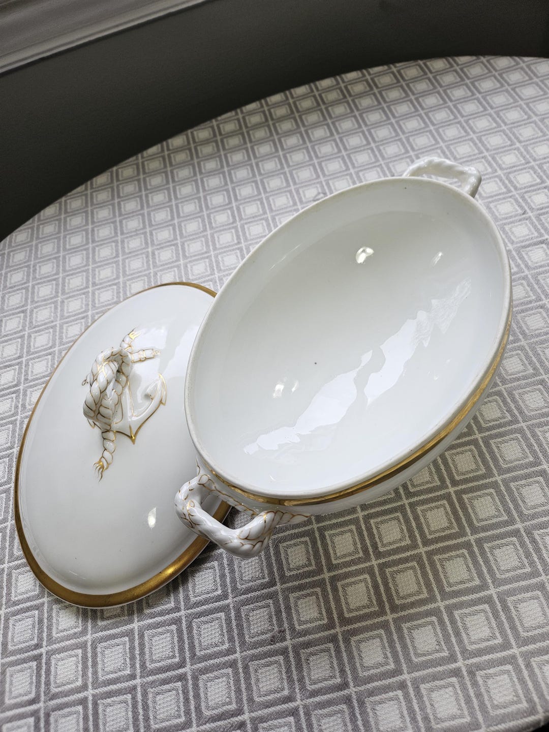 1880's Soup Tureen With Gilded Rope and Anchor by H&C Haviland Limoges ...