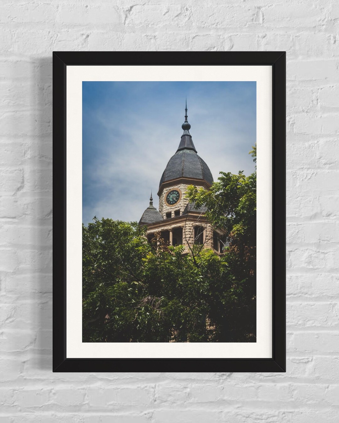Denton County Courthouse Photo Historic Texas Architecture Wall Art ...