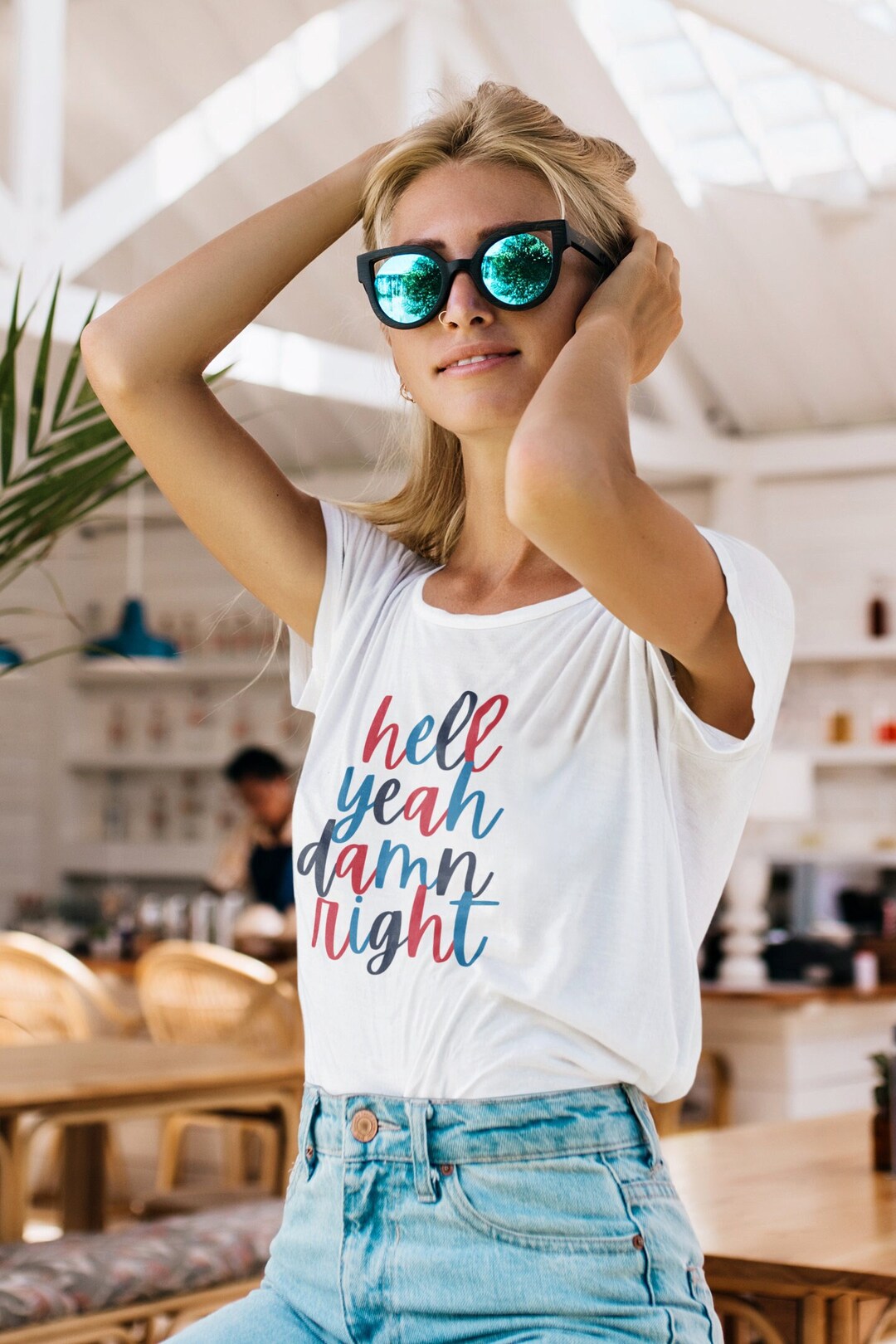 Hell Yeah Damn Right T-shirt – Cursive Script Game Day Tee| HYDR Tee ...