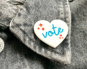 VOTE Soft Enamel Pin. Spread the Word to Get Out and VOTE - Etsy