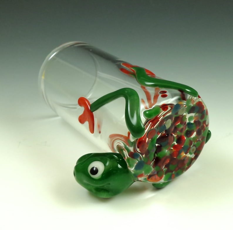 Shot Glass Smashed Frog Figural Cordial Blown Glass Frog - Etsy