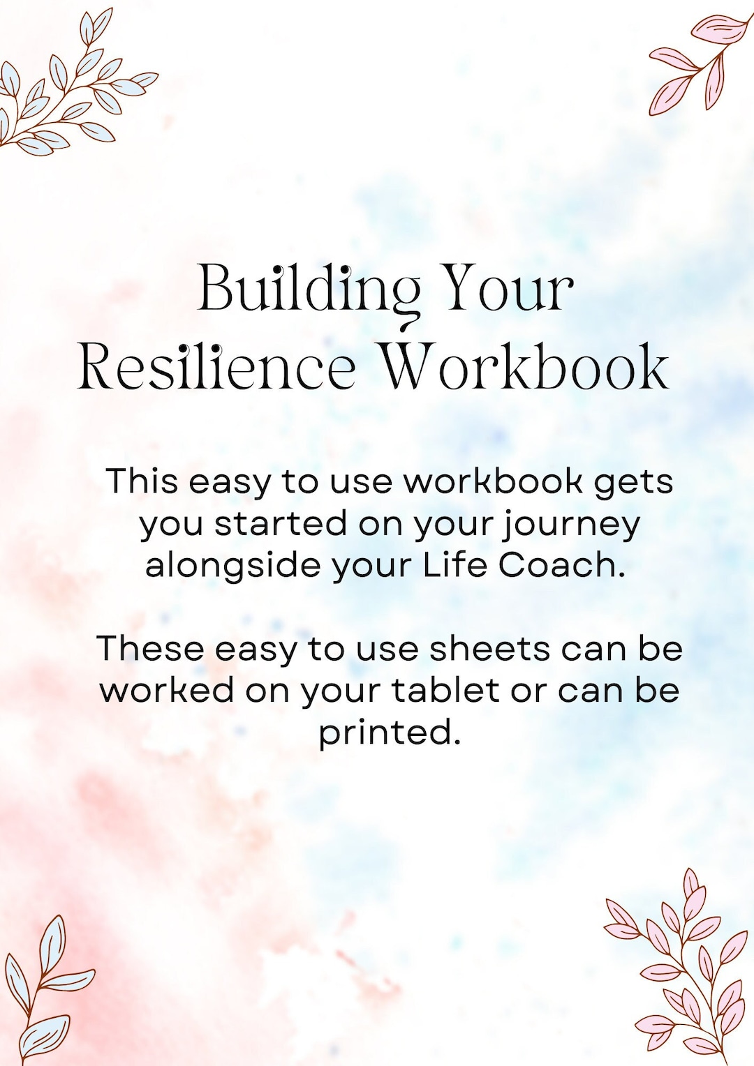 Building Your Resilience Workbook - Etsy
