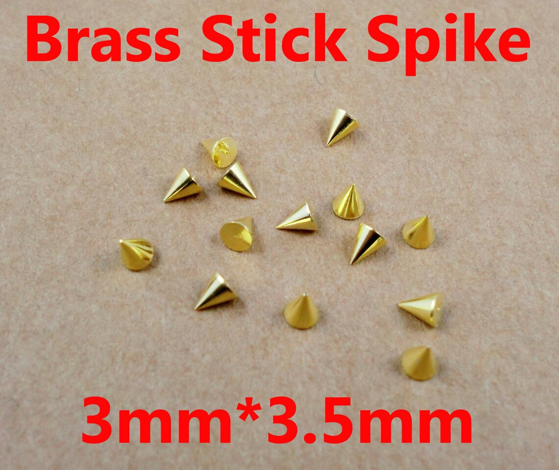 120pcs 3.5mm Tall Tiny Conical Nail Art Spike Studs Gold/silver ...