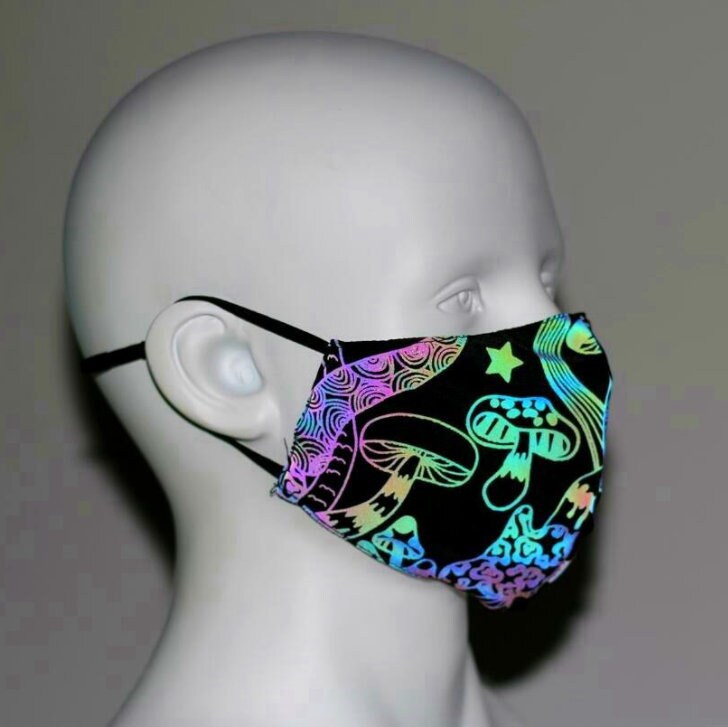 9 Designs Reflective Face Mask Costume Rave Concert Mask - Etsy UK