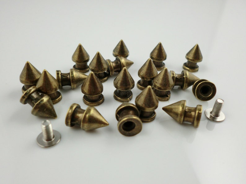 50pcs 1/2 Screwback Metal Tree Spike Studs Punk - Etsy