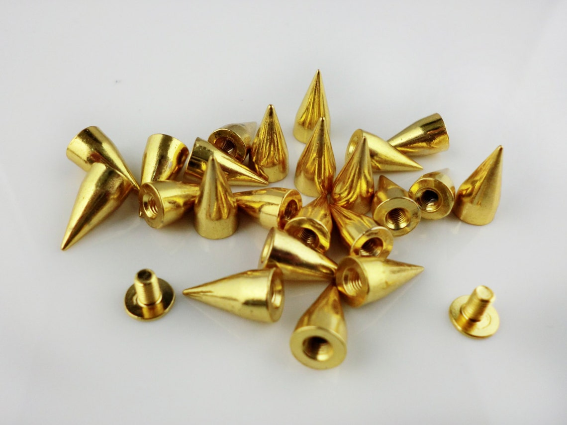 50PCS 14mm Screwback Metal Cone Spike Studs | Etsy