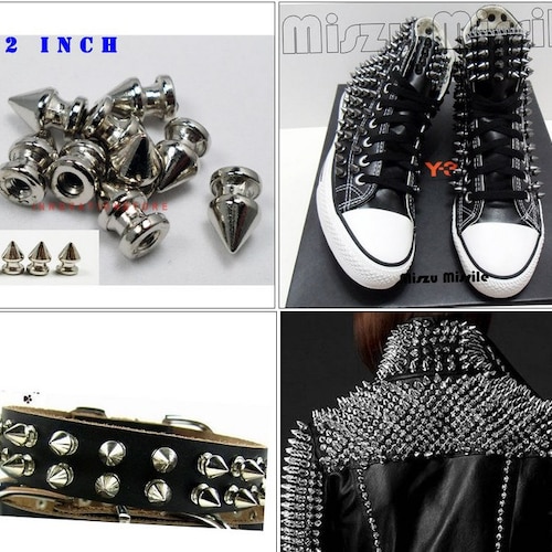 50pcs 1 Height Punk Supply Metal Spike Studs Jacket - Etsy