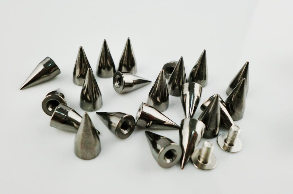 50PCS 14mm Screwback Metal Cone Spike Studs | Etsy