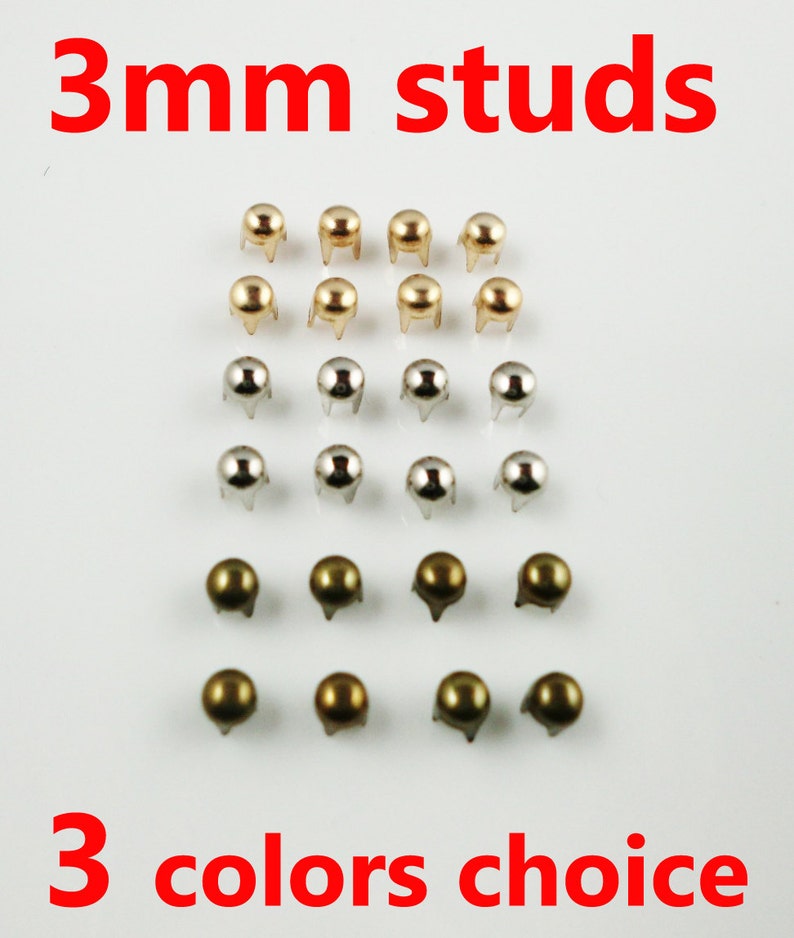 200pcs 3mm Diameter Metal Round Studs Spots Nailhead - Etsy