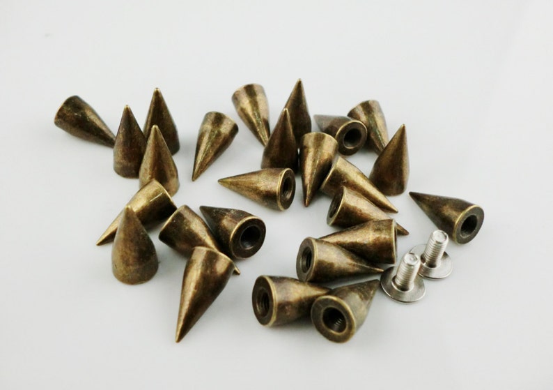 50PCS 14mm Screwback Metal Cone Spike Studs - Etsy