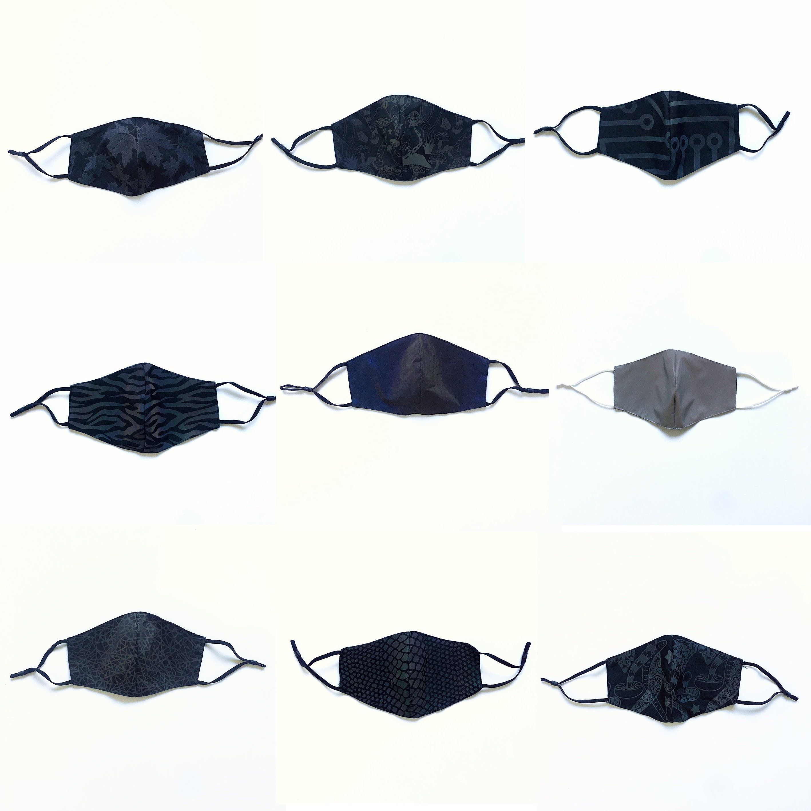 9 Designs Reflective Face Mask Costume Rave Concert Mask - Etsy UK