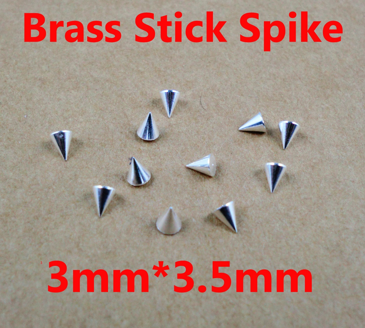 120pcs 3.5mm Tall Tiny Conical Nail Art Spike Studs Gold/silver ...