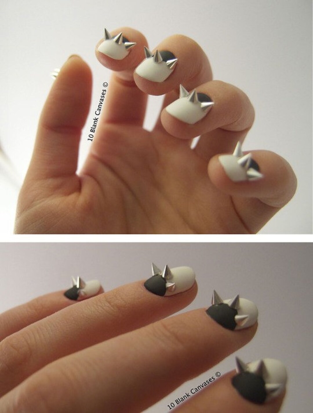 120pcs 3.5mm Tall Tiny Conical Nail Art Spike Studs Gold/silver ...