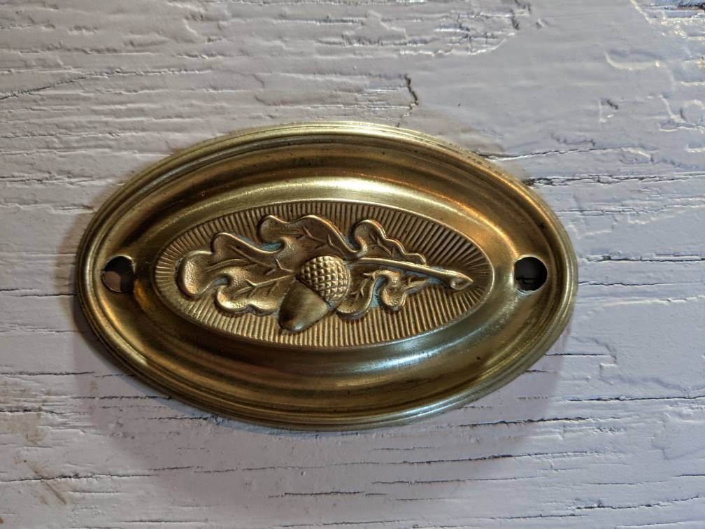 Assorted Antique Brass drawer backplates in classic designs | Etsy