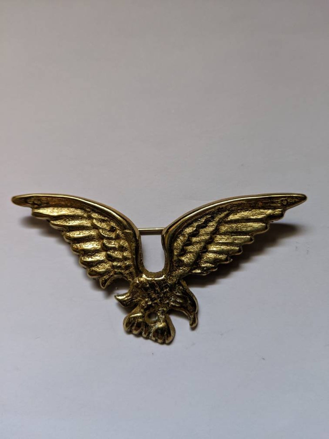 Mid-century American Brass Eagle Pin, Size 3 X 1/2 Inches. - Etsy