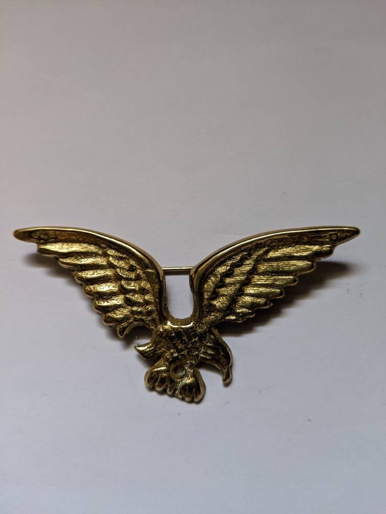 Mid-century American Brass Eagle Pin, Size 3 X 1/2 Inches. - Etsy
