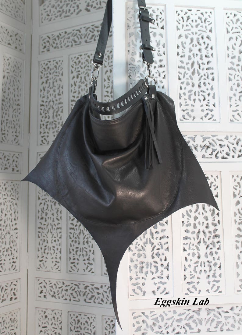 Soft Purse Black Leather Purse Shoulder Bag Italian Leather - Etsy