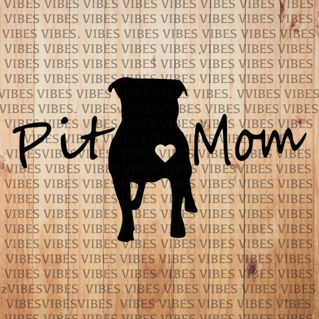 Pitbull Mom Car Decal, Window, Bumper Sticker No Background - Etsy