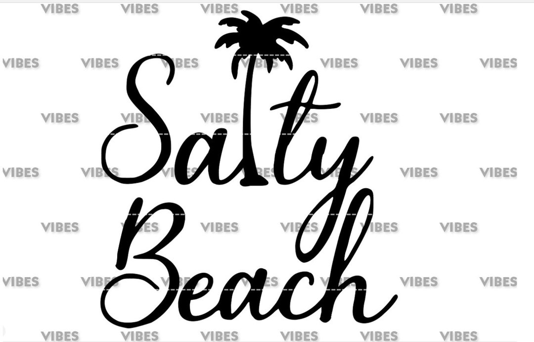 Salty Beach Car Decal, Window, Bumper Sticker No Background - Etsy