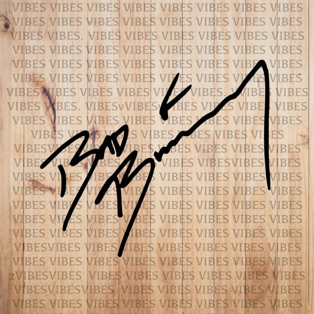 Bad Bunny Autograph Car Decal, Window, Bumper Sticker No Background - Etsy