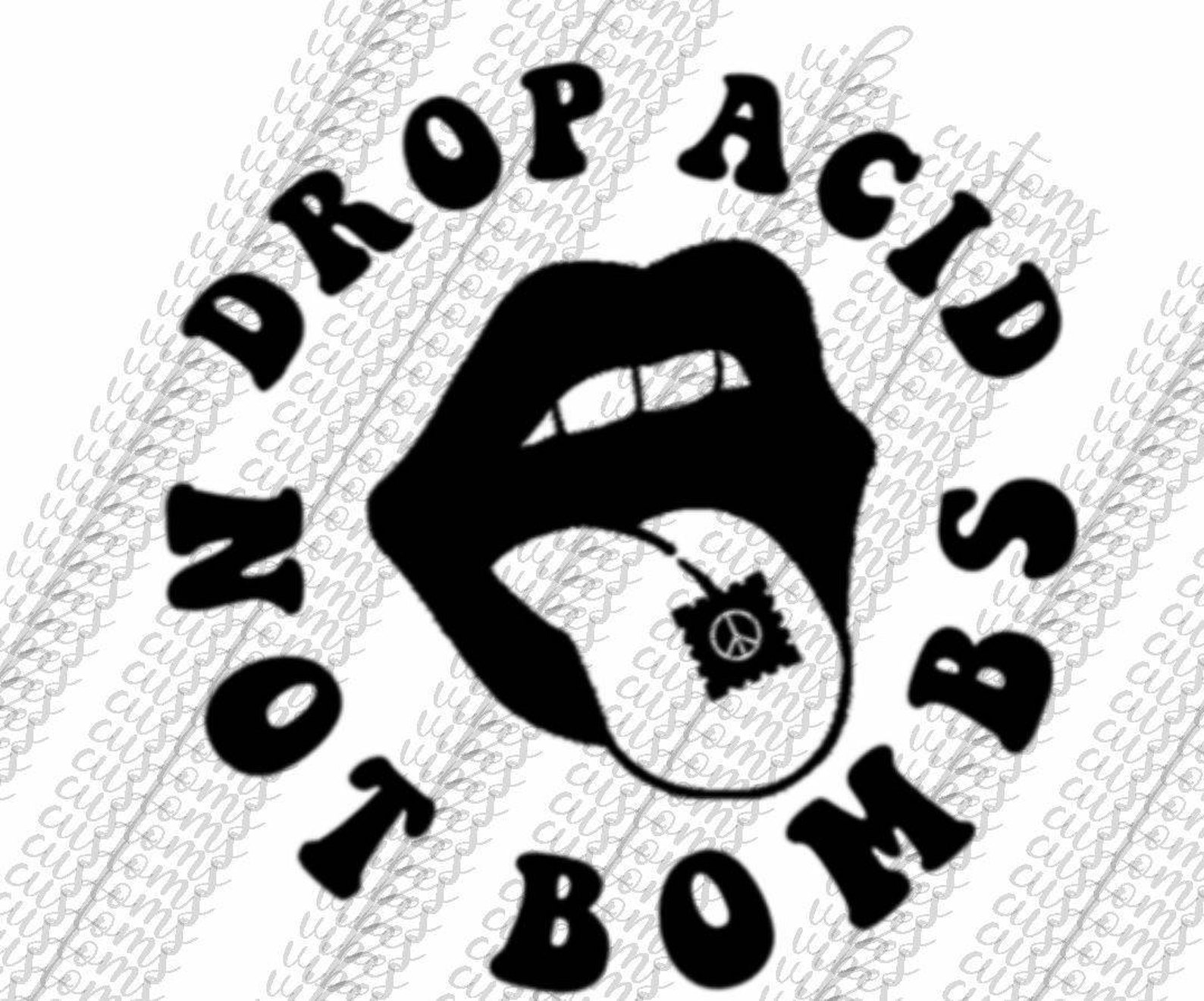 Drop Acid Not Bombs Car Decal Window Bumper Sticker No | Etsy