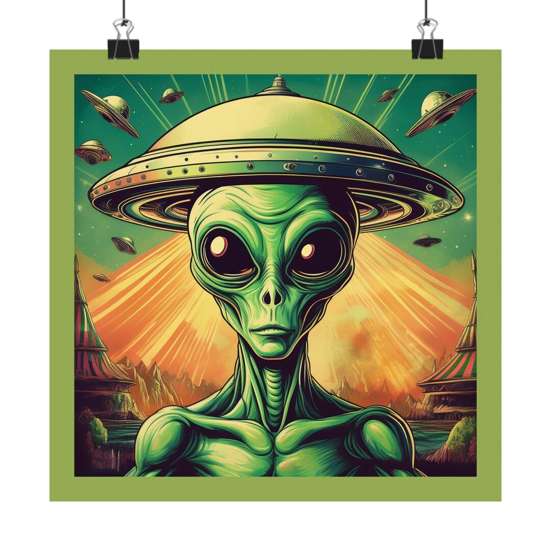 CUSTOM PRINT: Alien at the Circus - Square Matte Vertical Poster - Etsy