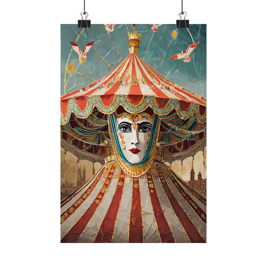 PRINT: Vintage Style Circus Femme Custom Created - Matte Vertical ...