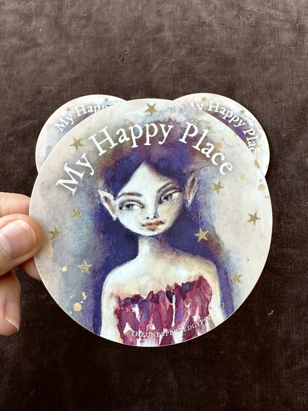 My Happy Place Fairy Echo Stickers Large Round Angel Goddess Fairytale ...
