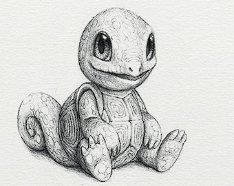 Turtwig 5 X 7 Print pokemon Drawing Art Artwork - Etsy